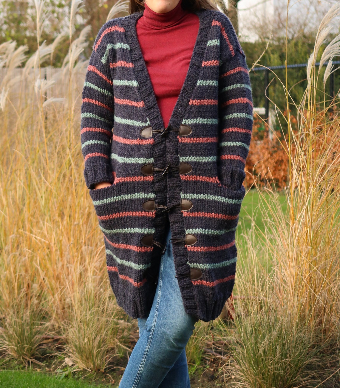 Long Cardigan Knitting Pattern Long Knit Cardigan Pattern for - Etsy