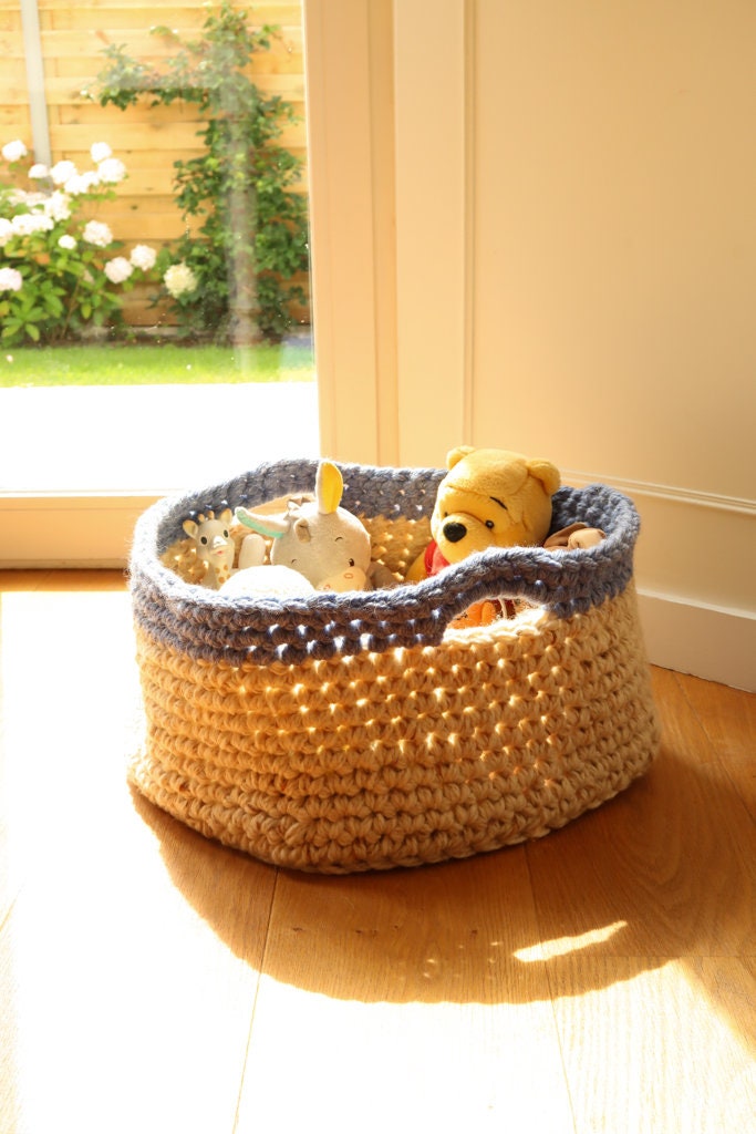 Basile Basket- Crochet Basket Pattern- Crochet Storage Basket Pattern ...