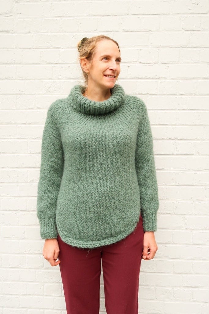 Woman Sweater Knitting Pattern Turtleneck Sweater Knit - Etsy