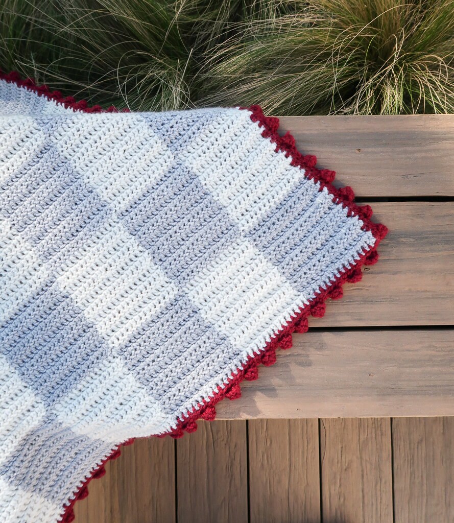 Checker Baby Blanket Crochet Pattern Beginner Crochet Blanket - Etsy