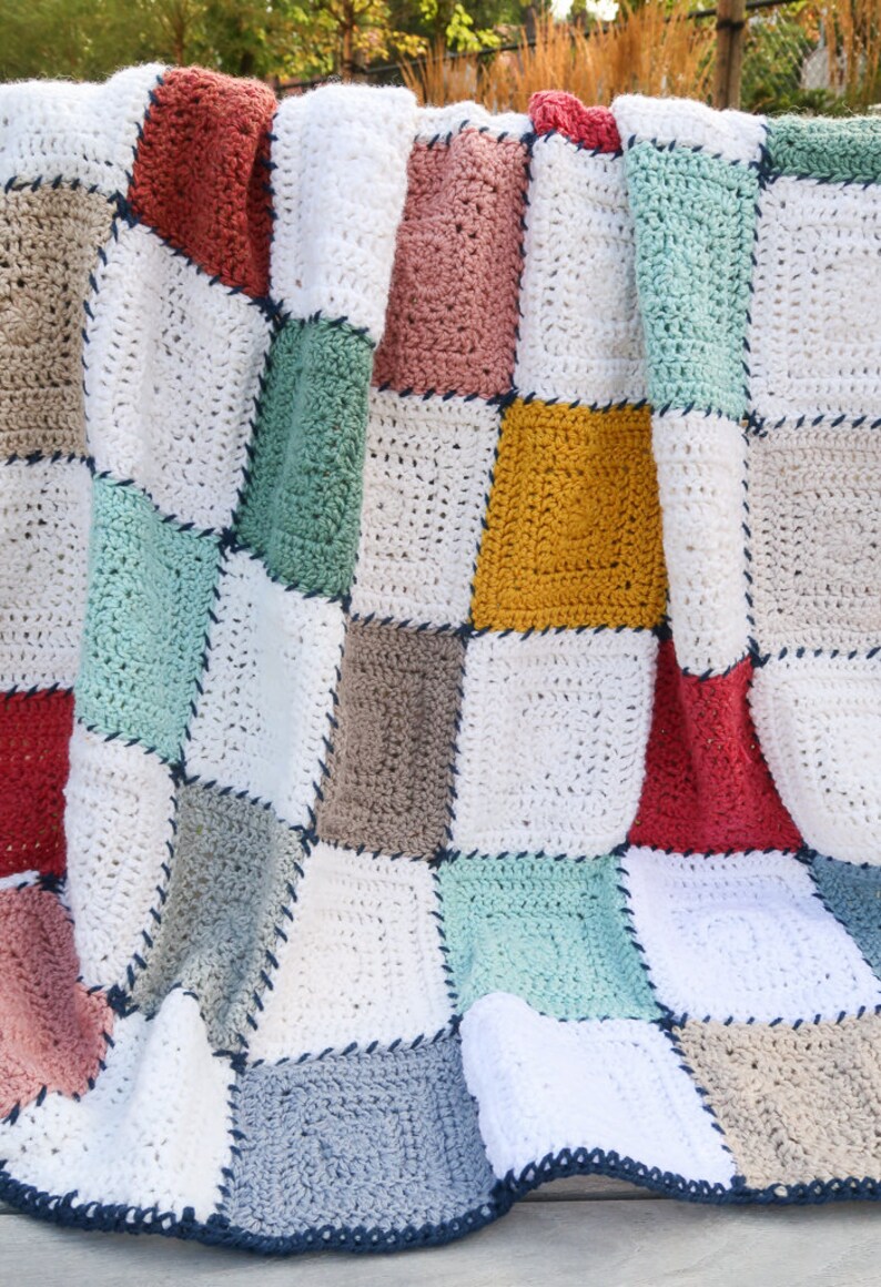 Scrap Yarn Crochet Blanket Pattern for Beginners, Easy Leftover Yarn ...