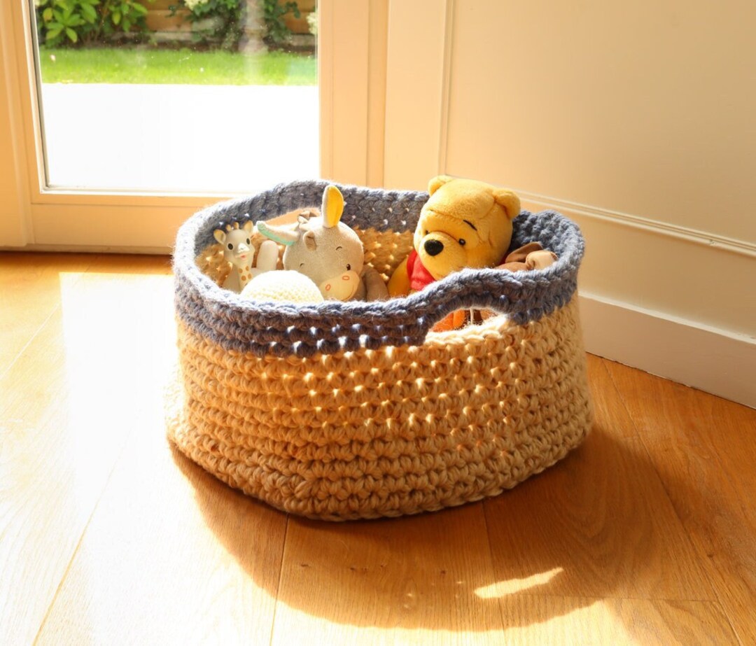 Basile Basket- Crochet Basket Pattern- Crochet Storage Basket Pattern ...