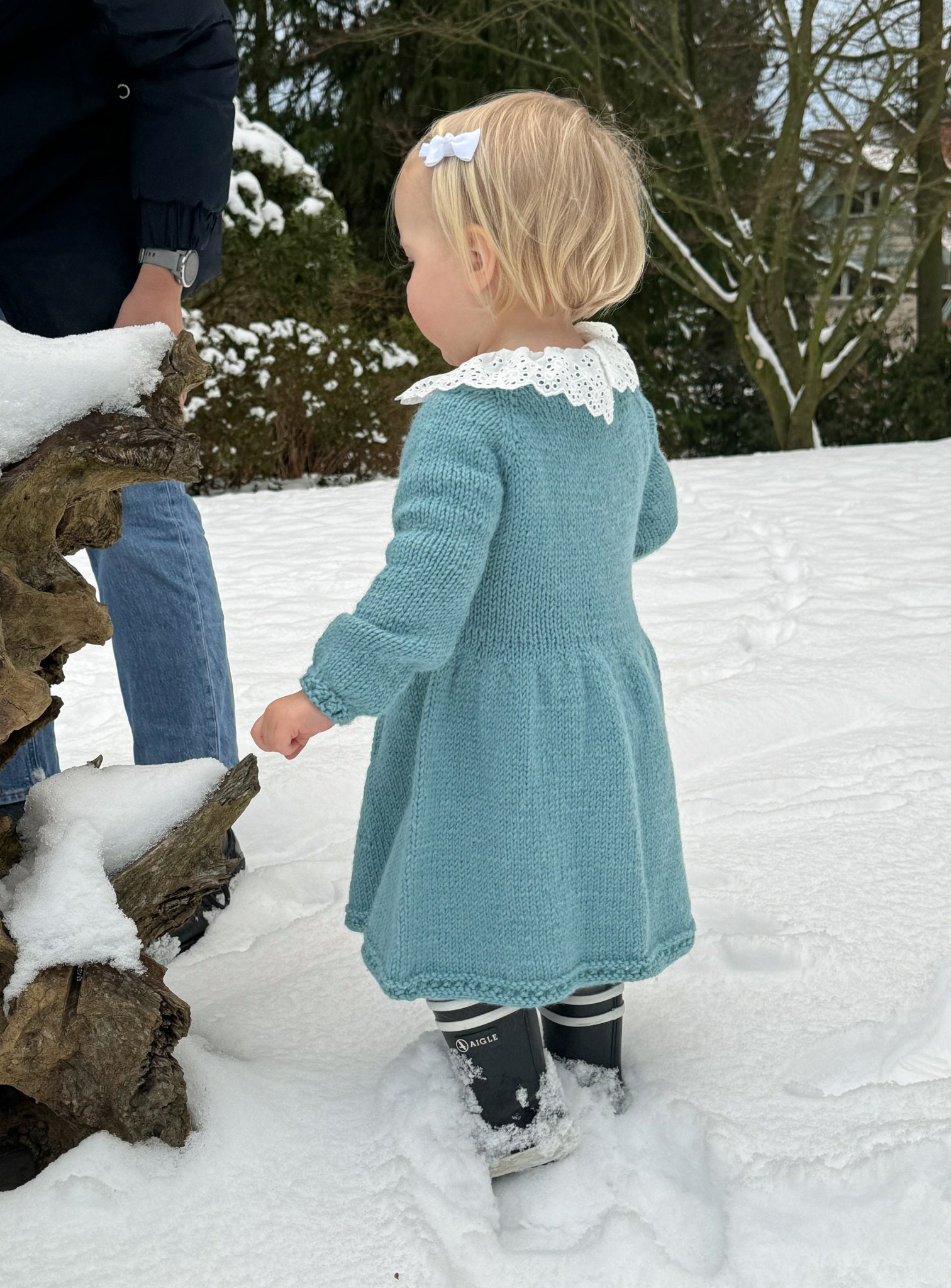 Girl Knit Dress Pattern, Toddler Dress Knitting Pattern Easy, Knit ...