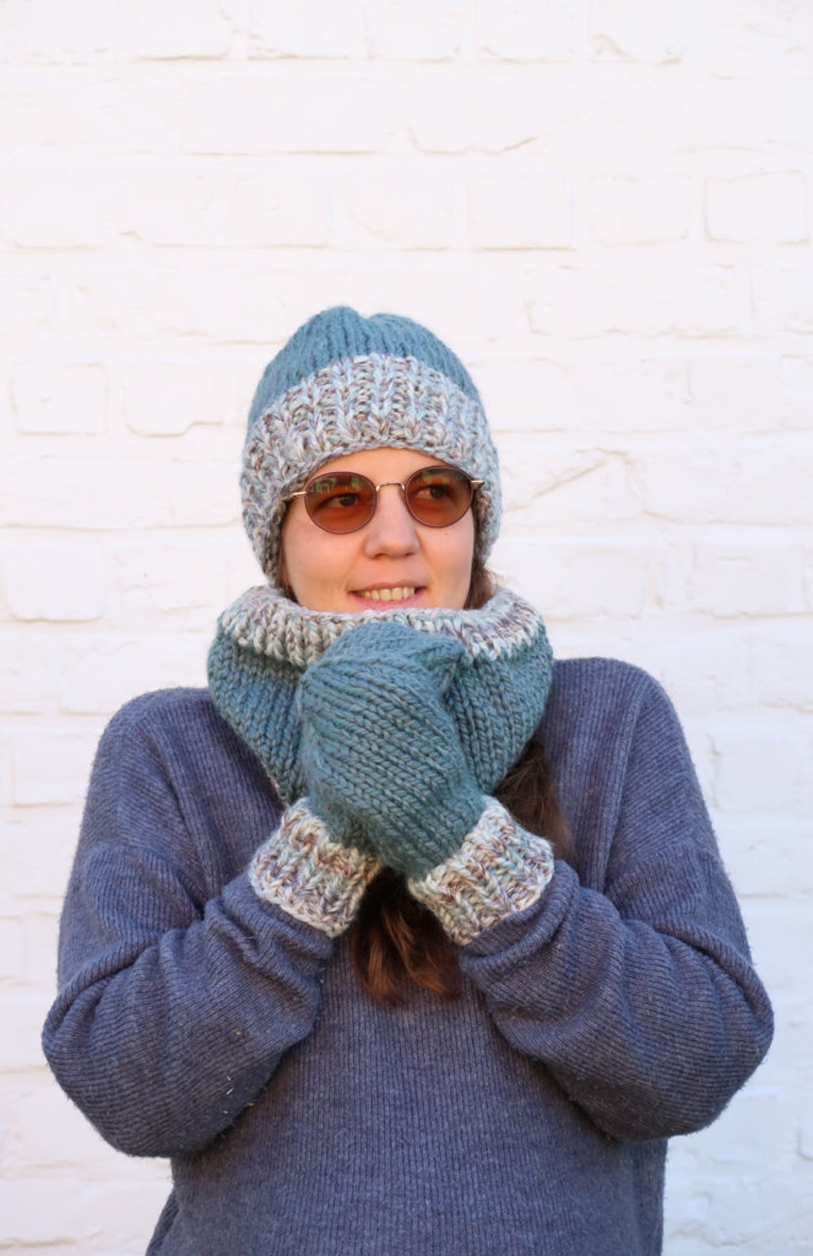 Chunky Mitten Knitting Pattern Quick Easy Knit Mittens - Etsy