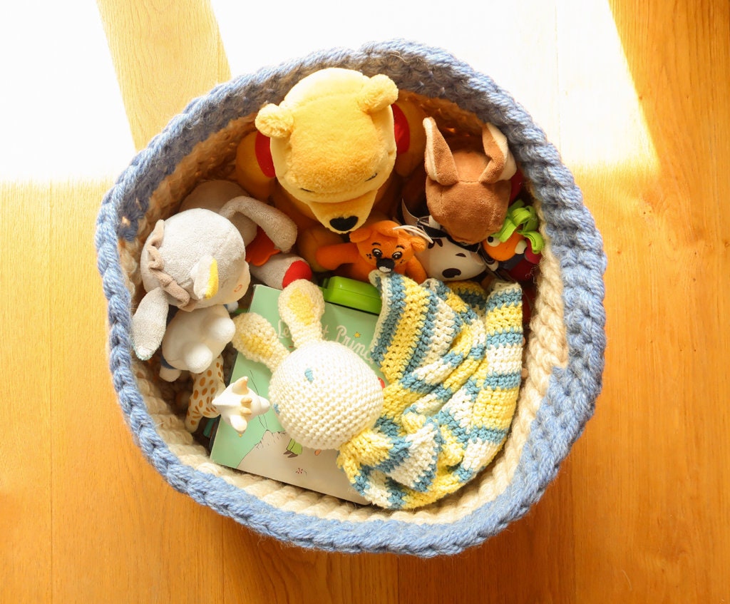 Basile Basket- Crochet Basket Pattern- Crochet Storage Basket Pattern ...