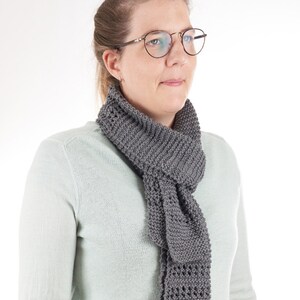 Knit Scarf Pattern for Worsted Weight Yarn, Cotton Yarn Knitted Scarf ...