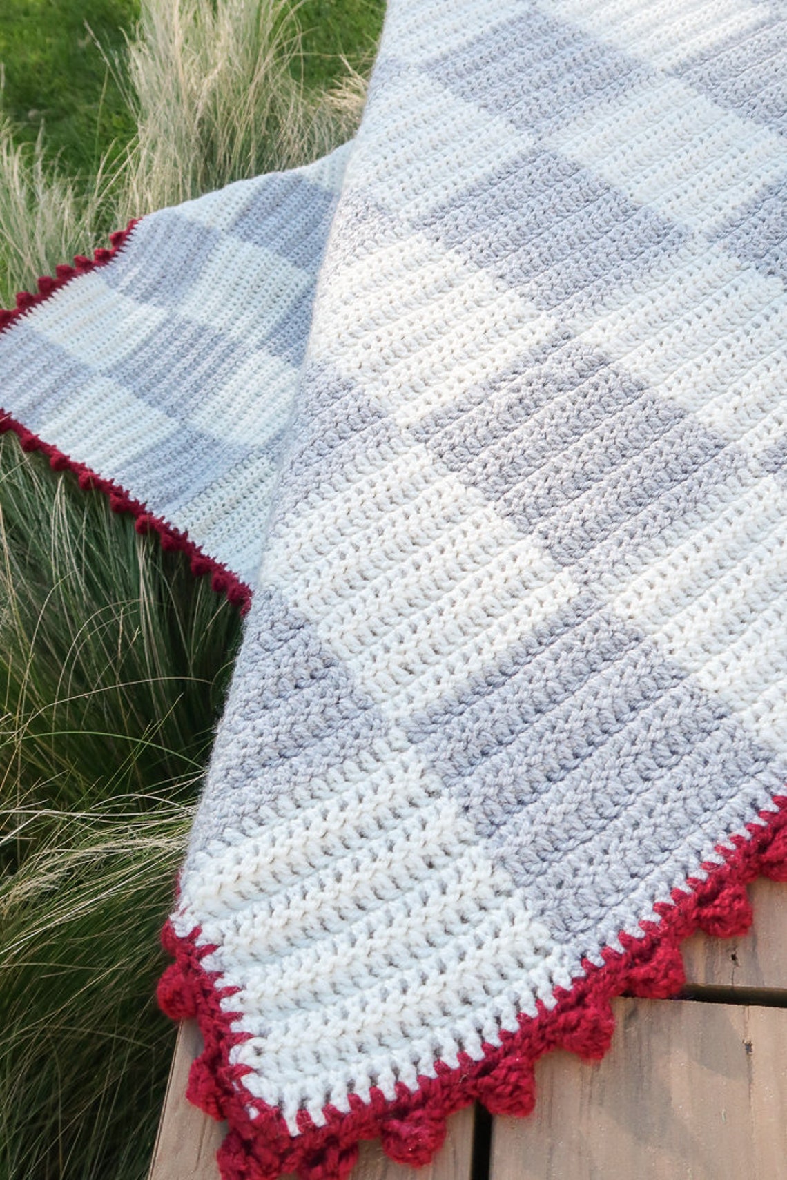 Checker Baby Blanket Crochet Pattern Beginner Crochet Blanket - Etsy