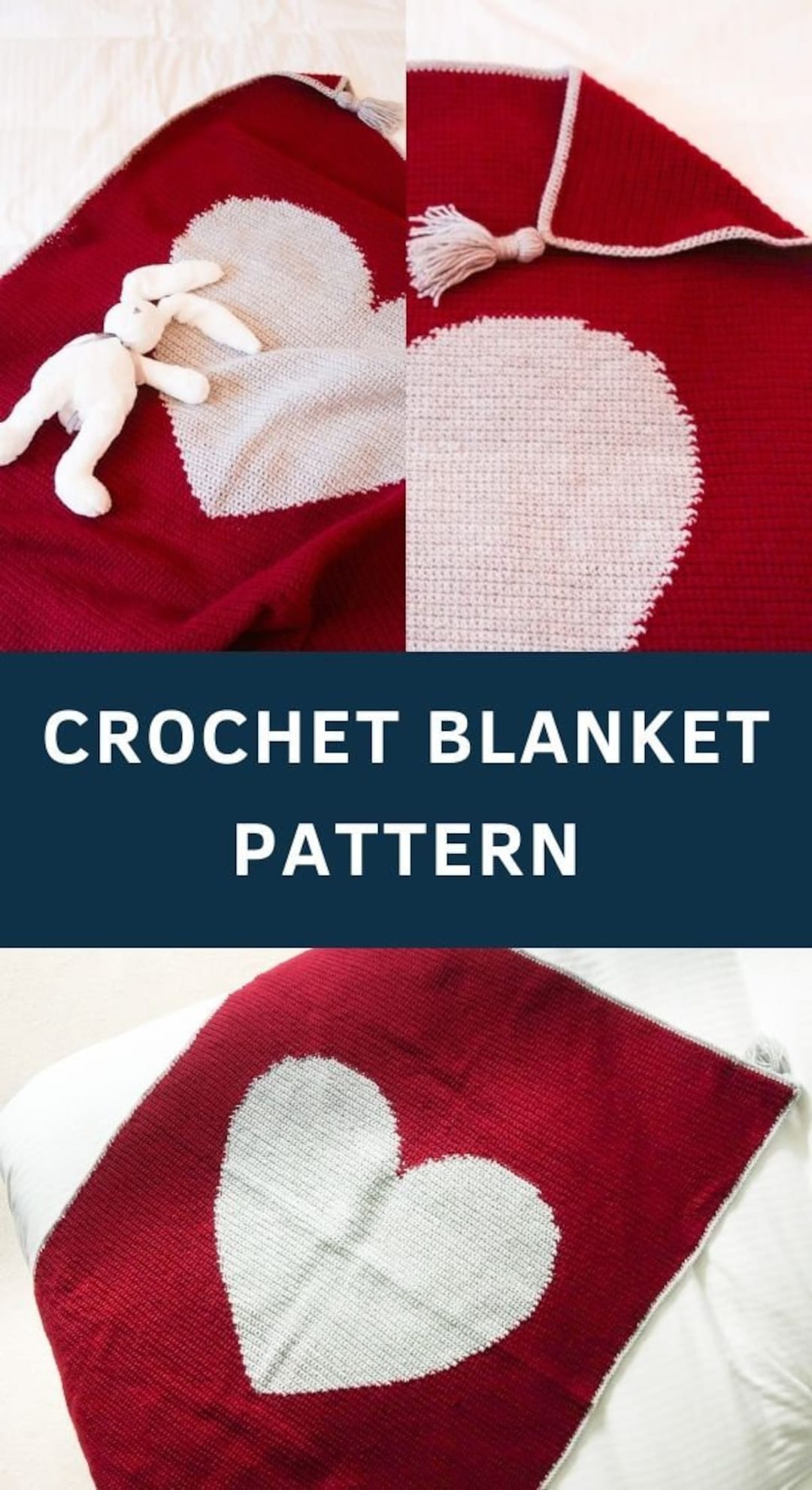 Crochet Blanket Pattern Heart, Baby Blanket Crochet Pattern, Crochet ...