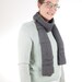 Knit Scarf Pattern for Worsted Weight Yarn, Cotton Yarn Knitted Scarf ...