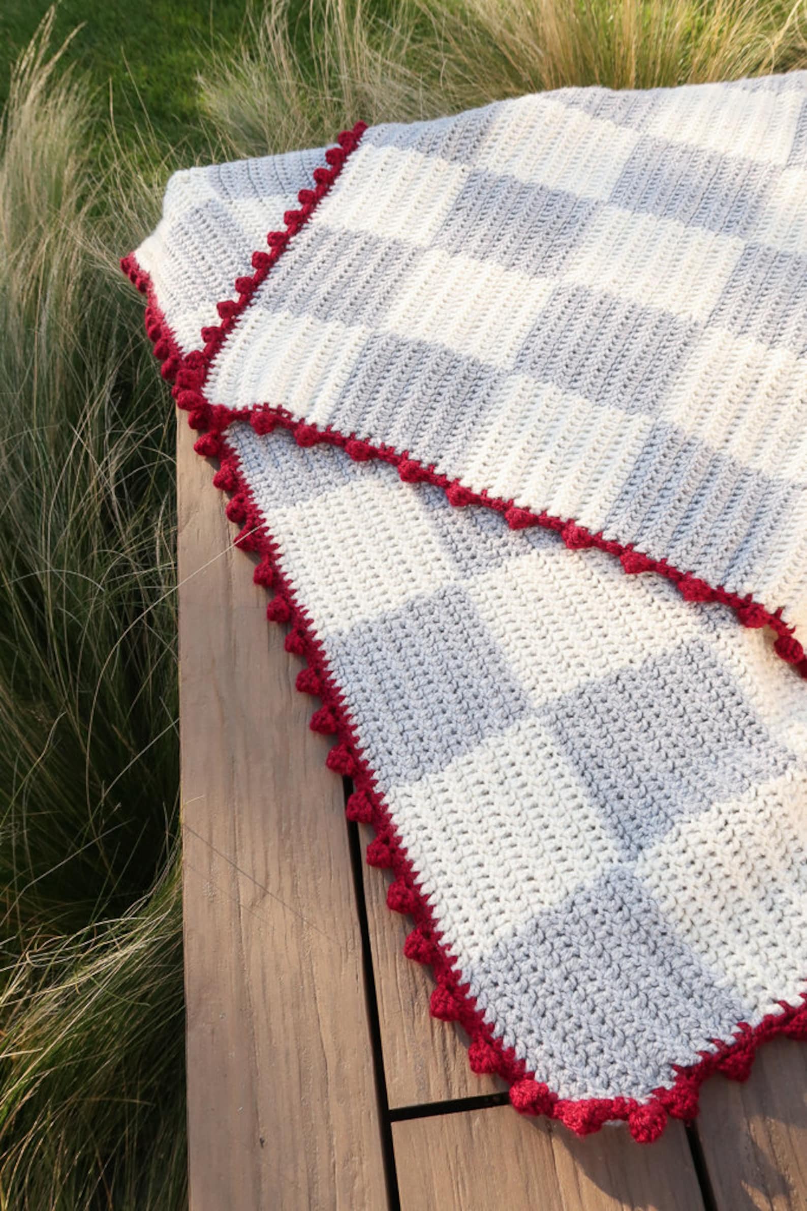 Checker Baby Blanket Crochet Pattern Beginner Crochet Blanket - Etsy