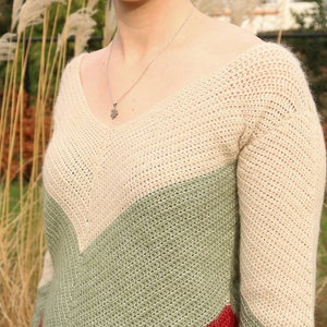 Sweater Crochet Pattern, Sport Weight Crochet Sweater Pattern for Women ...
