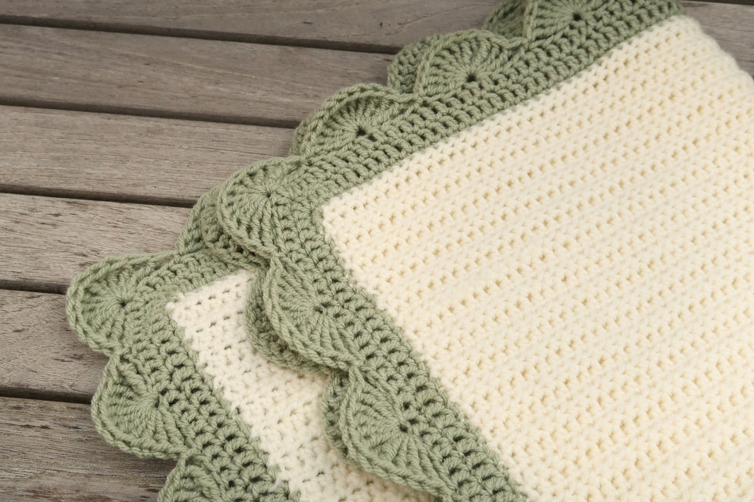 Baby Blanket Crochet Pattern Easy, Crochet Blanket Pattern Two Color ...