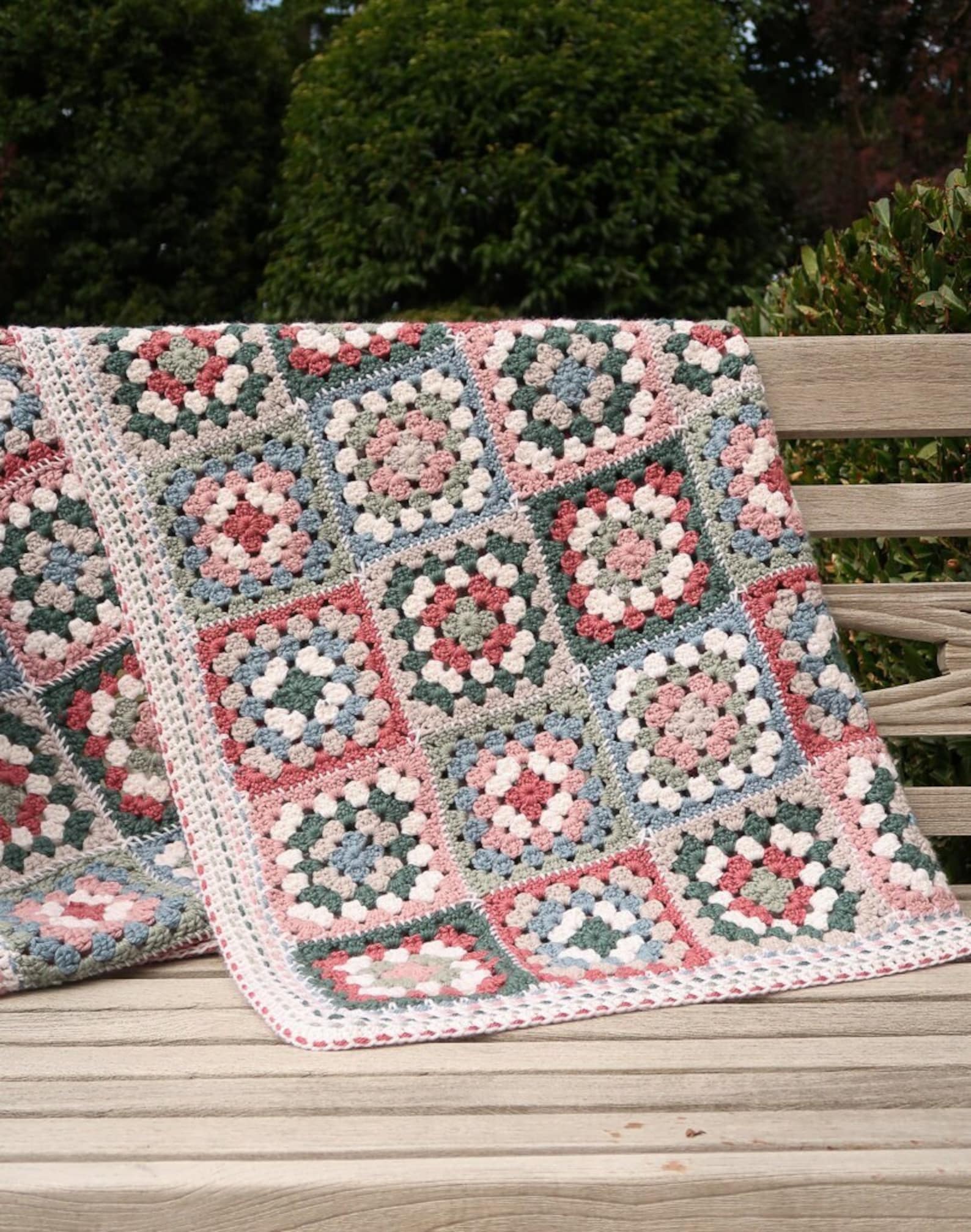 Granny Square Blanket Crochet Pattern, Baby Crochet Blanket Pattern ...