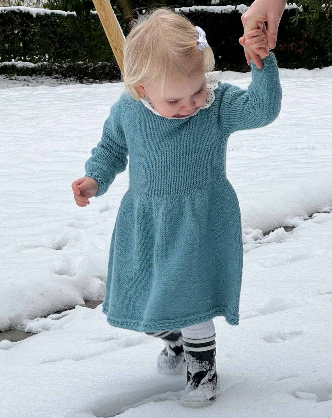 Girl Knit Dress Pattern, Toddler Dress Knitting Pattern Easy, Knit ...