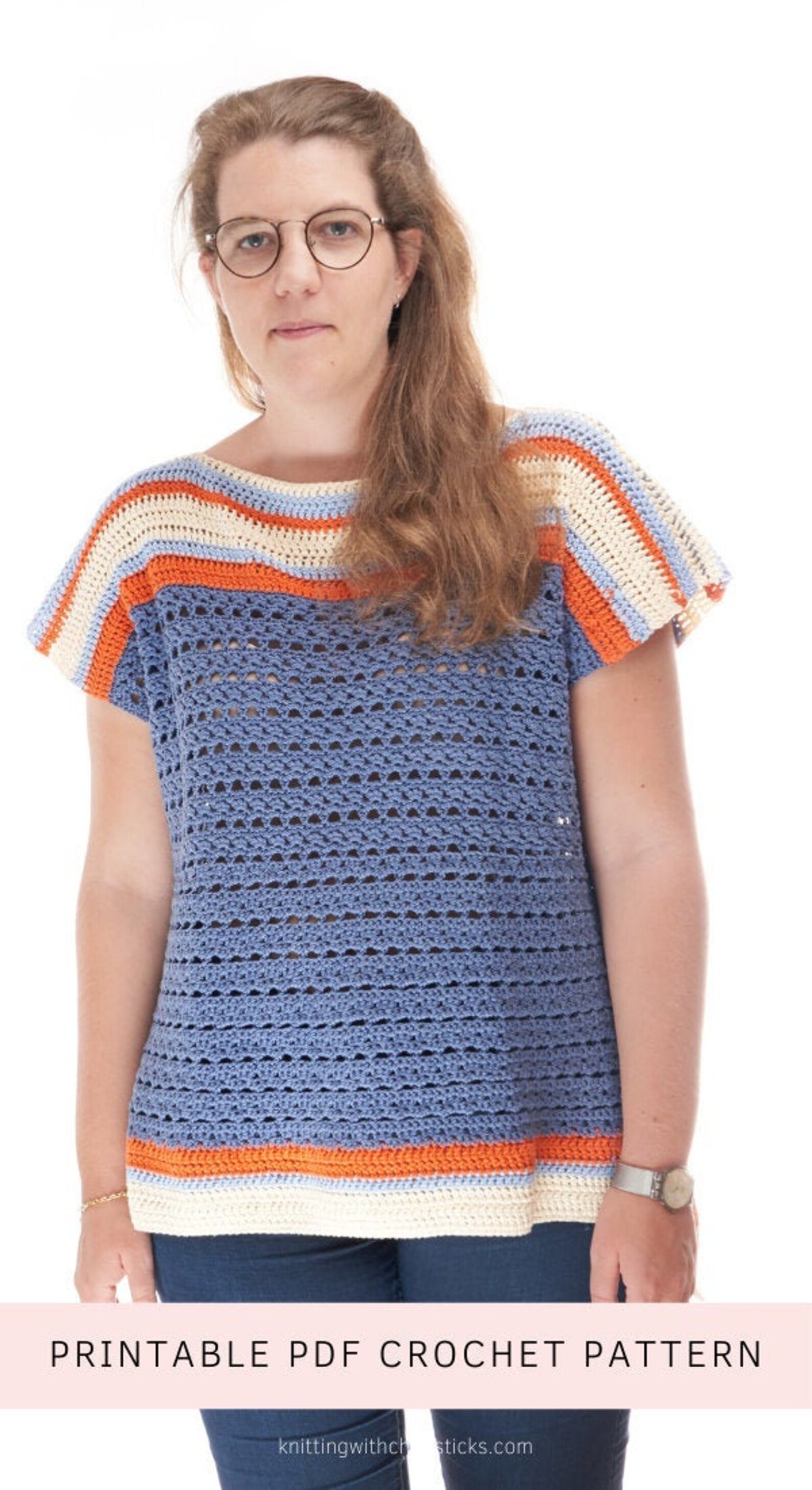 Crochet Top Pattern PDF Sunburst Top Crochet T-shirt | Etsy