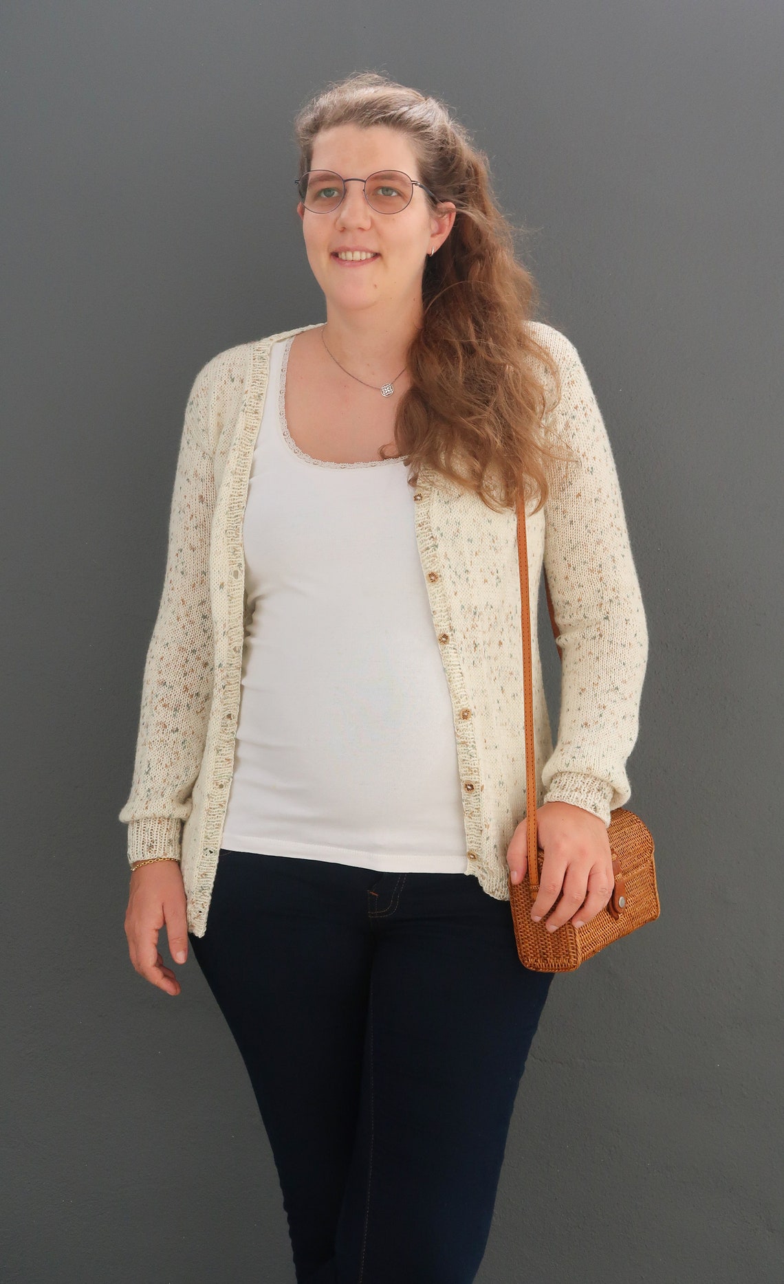 Long Knit Cardigan PDF Pattern, Wool Sweater Knit Cardigan Pattern for ...