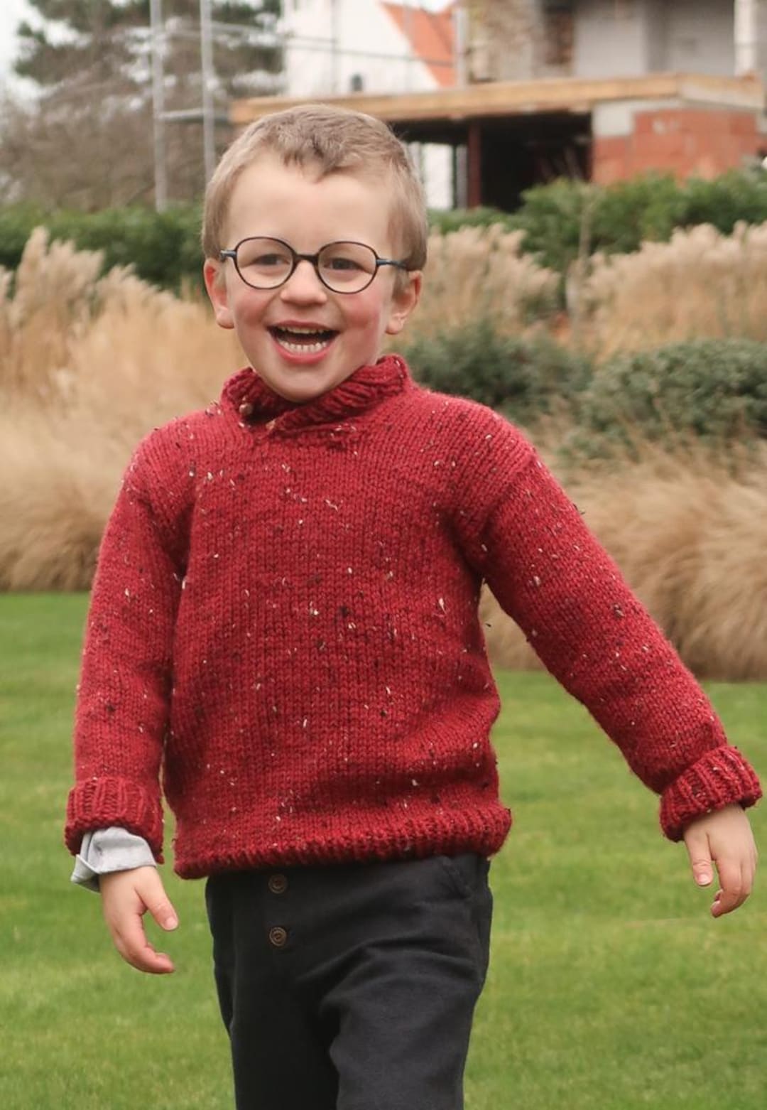 Childrens Sweater Knitting Pattern for Kids Sizes 3 Months to 14 Years ...
