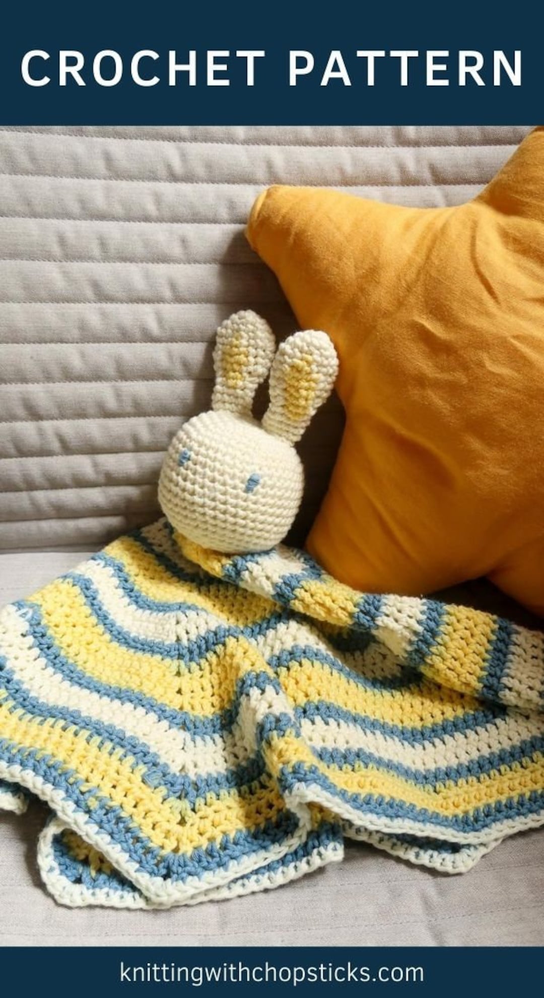Crochet Bunny Lovey Pattern, Crochet Lovey Pattern for Babies, Lovie ...