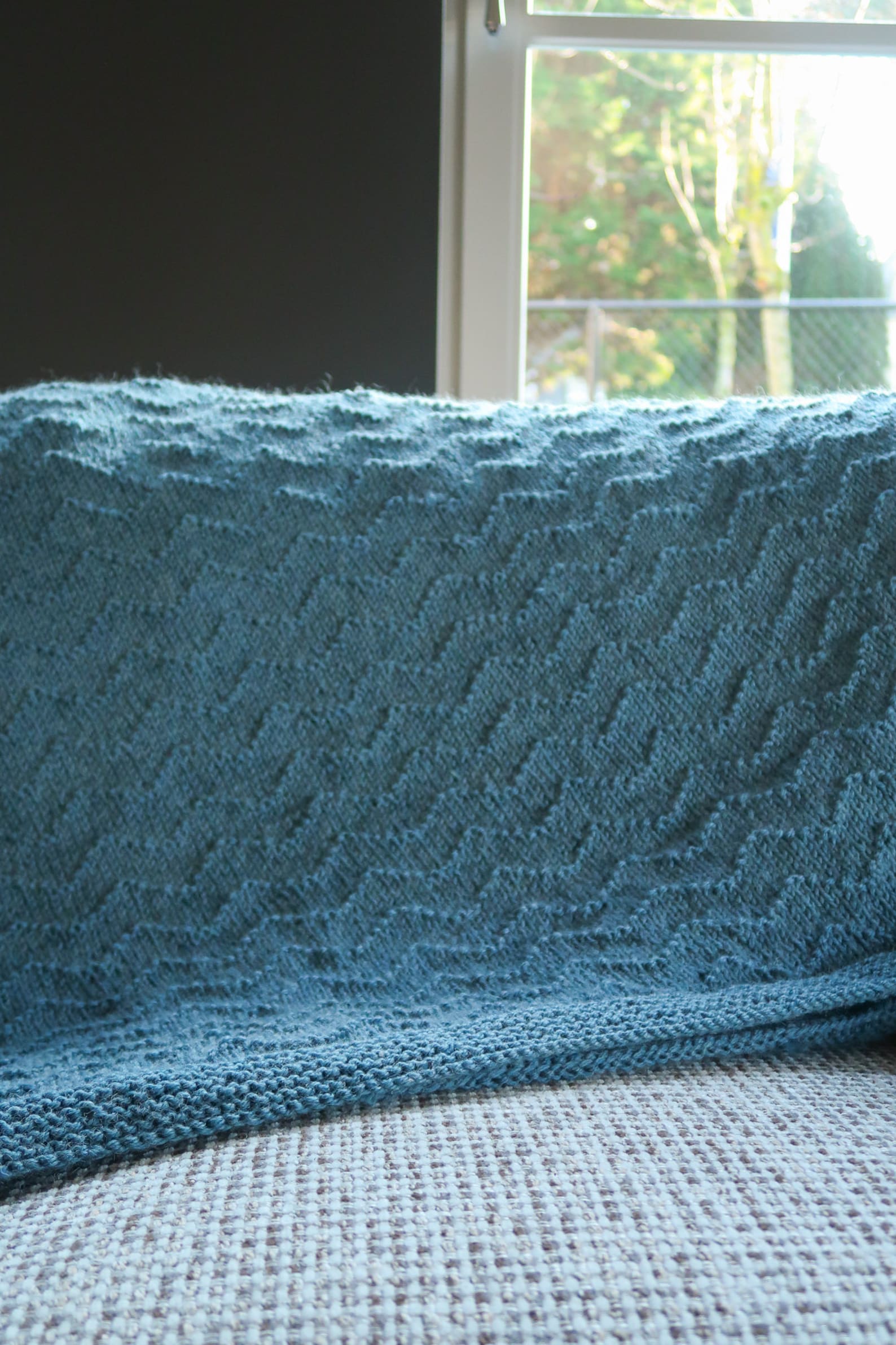 Easy Knit Blanket Pattern Modern Knit Blanket Winter Blanket | Etsy