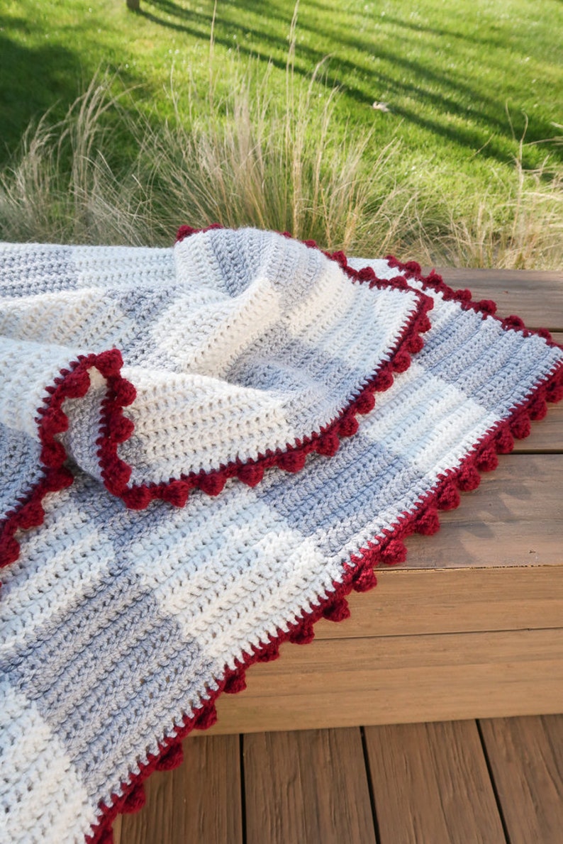 Checker Baby Blanket Crochet Pattern Beginner Crochet Blanket - Etsy