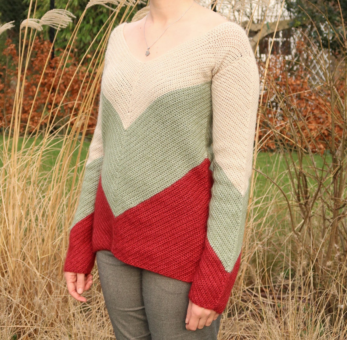 Sweater Crochet Pattern Sport Weight Crochet Sweater Pattern - Etsy
