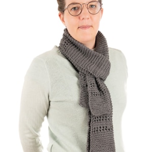 Knit Scarf Pattern for Worsted Weight Yarn, Cotton Yarn Knitted Scarf ...
