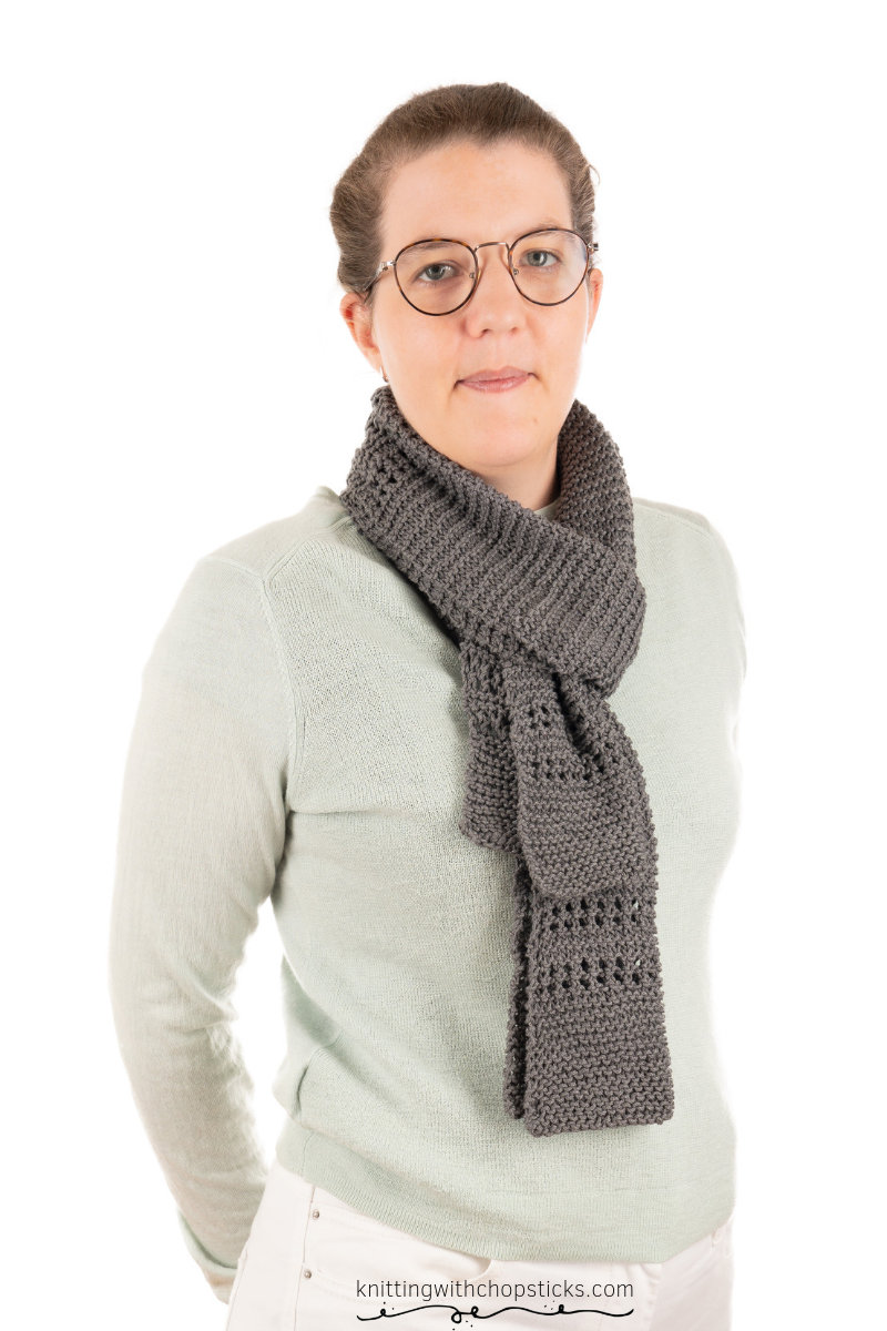 Knit Scarf Pattern for Worsted Weight Yarn, Cotton Yarn Knitted Scarf ...