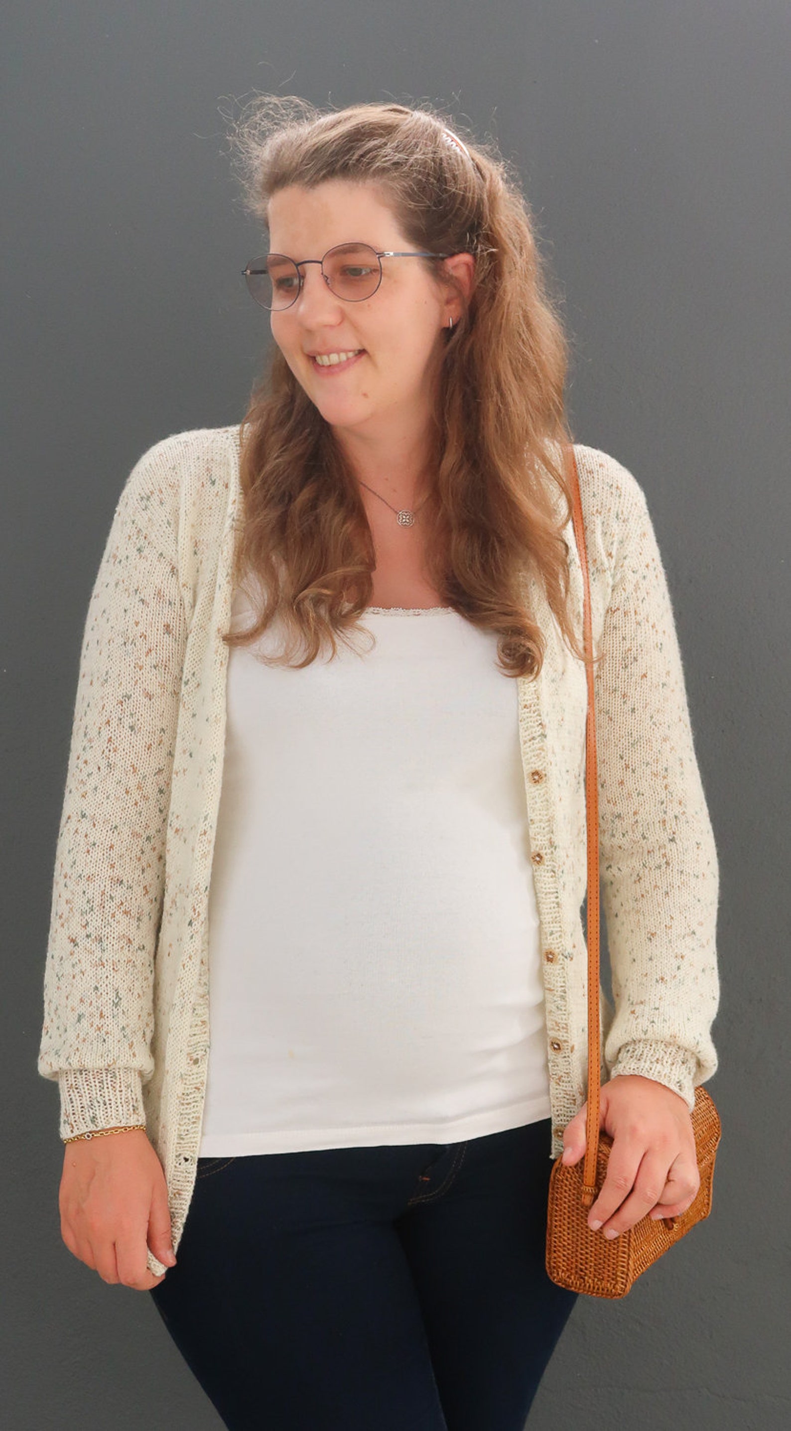 Long Knit Cardigan PDF Pattern, Wool Sweater Knit Cardigan Pattern for ...