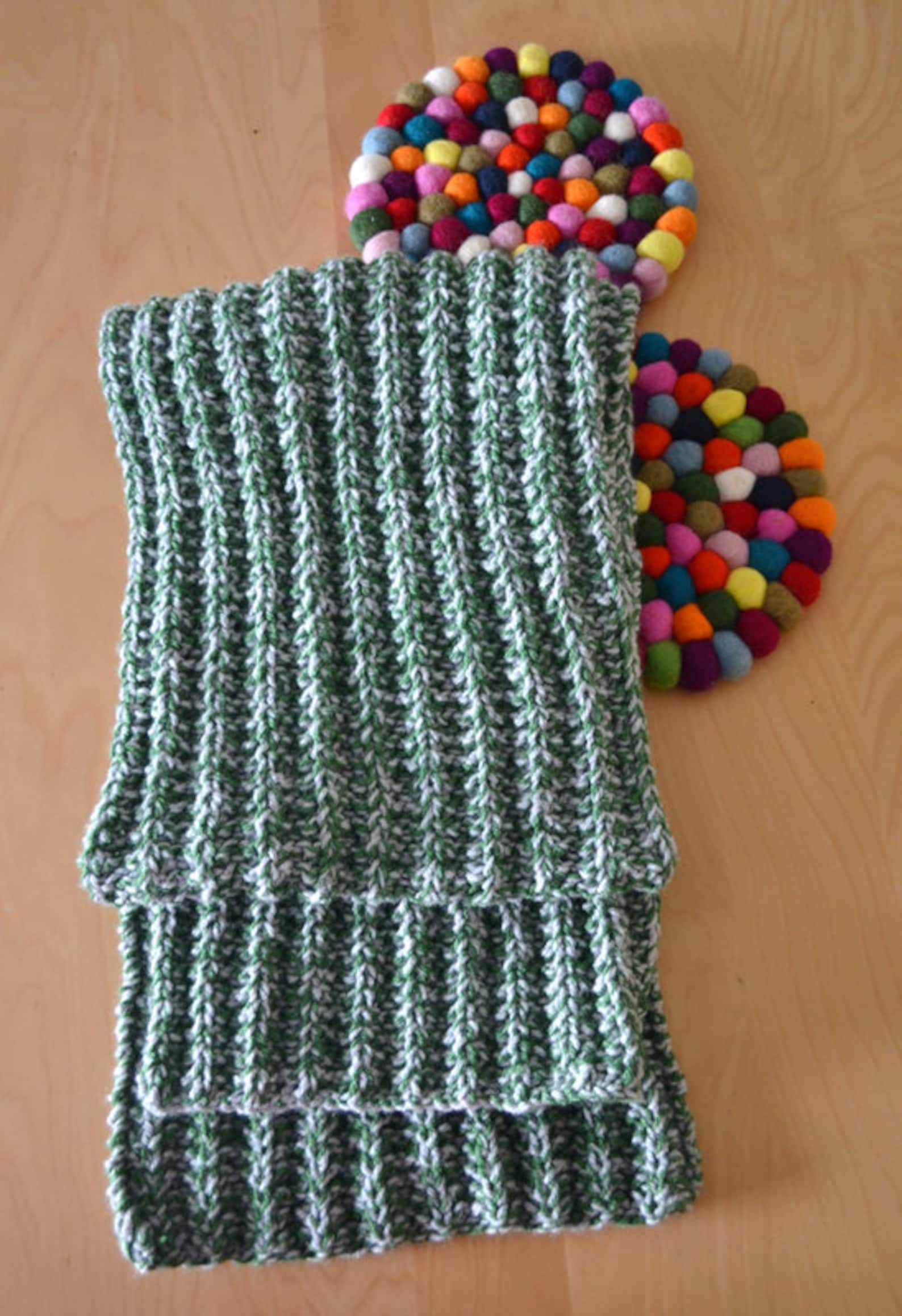 Beginner Scarf Knitting Pattern PDF DIY Gift Knit Pattern for - Etsy