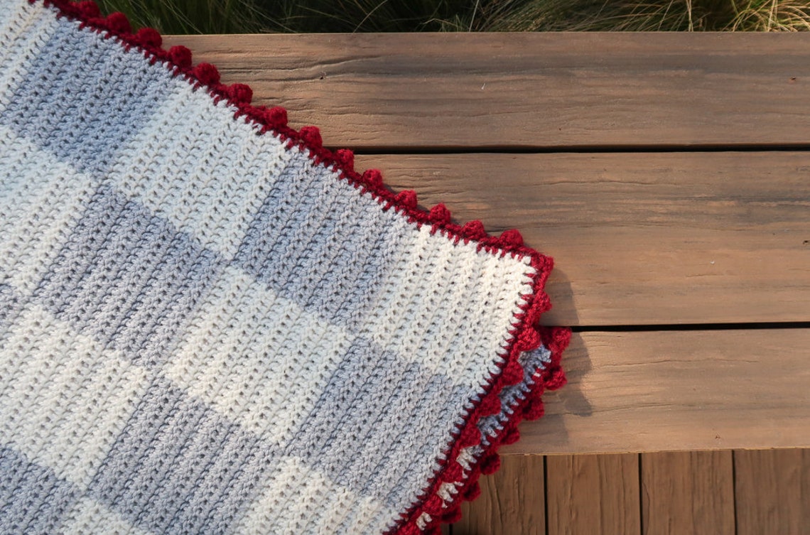 Checker Baby Blanket Crochet Pattern Beginner Crochet Blanket - Etsy
