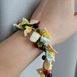 Bracelet Cheese Cheddar Dorblu Olive-polymer Clay Food-birthday ...