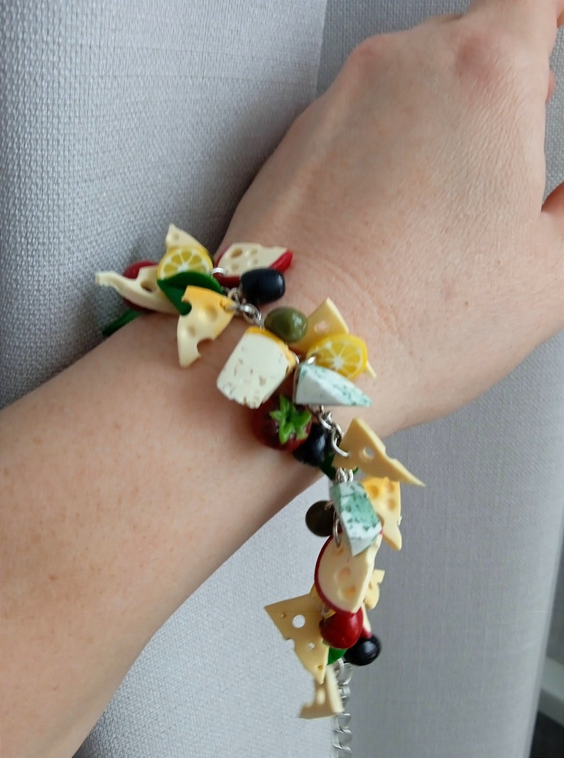 Bracelet Cheese Cheddar Dorblu Olive-polymer Clay - Etsy