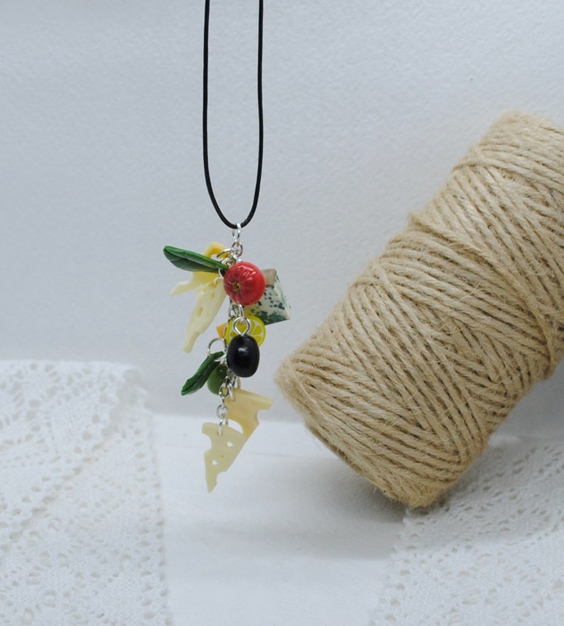 Pendant Cheese Cheddar Olive-polymer Clay Food-birthday | Etsy