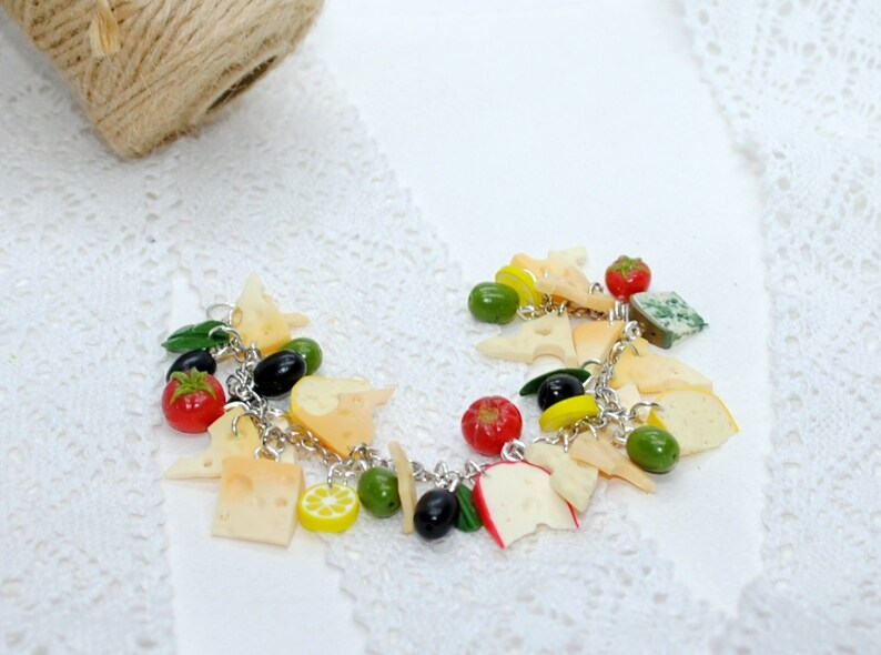 Bracelet Cheese Cheddar Dorblu Olive-polymer Clay - Etsy