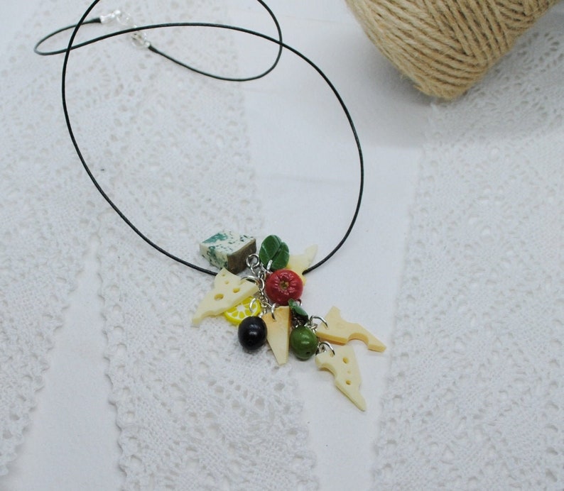 Pendant Cheese Cheddar Olive-polymer Clay Food-birthday Accessories ...
