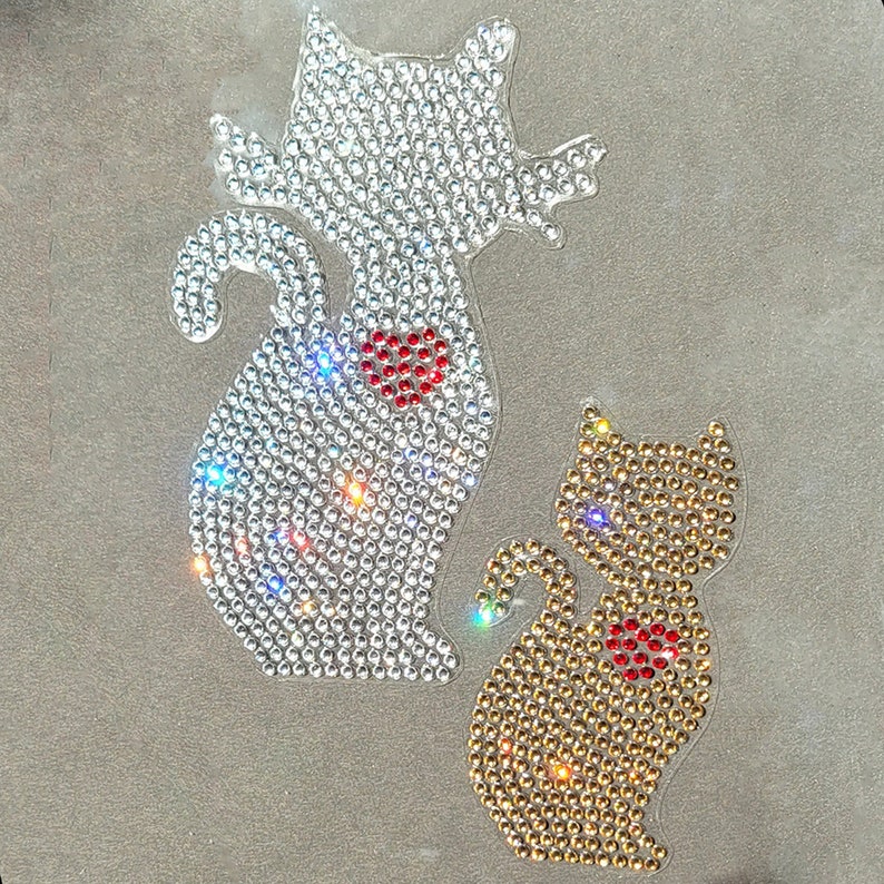 Rhinestone Car Decals - Sparkle Cat, Small or Large - Custom Colors! - Etsy