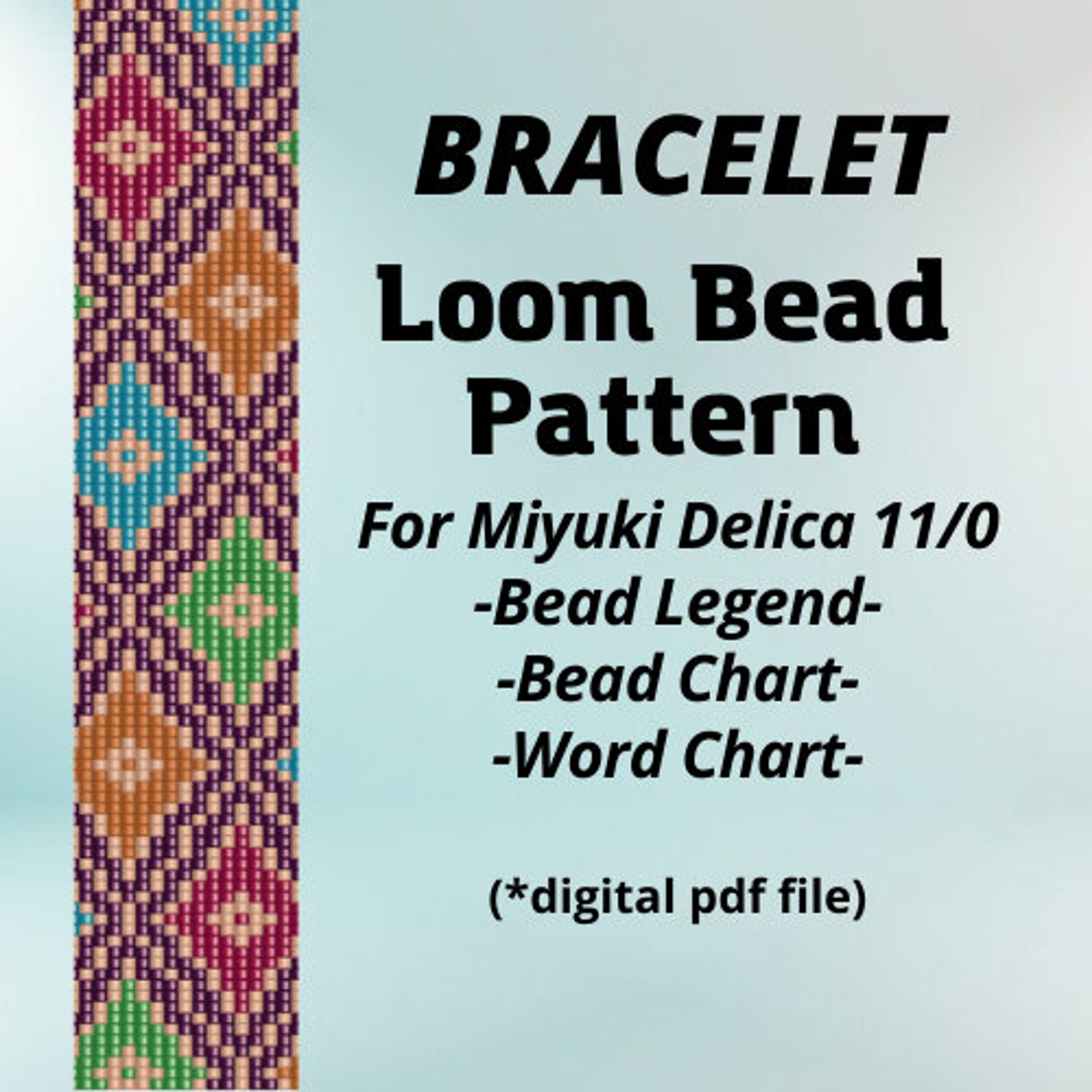 Bead Loom Pattern Pdf Pattern Geometric Loom Pattern - Etsy