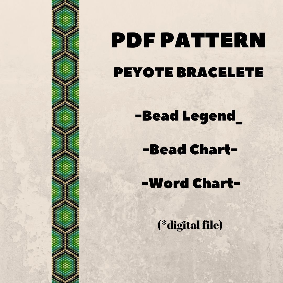 PDF Pattern Peyote Bracelete,geometric Bracelete Pattern,seed Bead ...