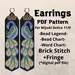 Peacock Bead Earring PDF Pattern,blue Bird Seed Bead Earring Pattern ...