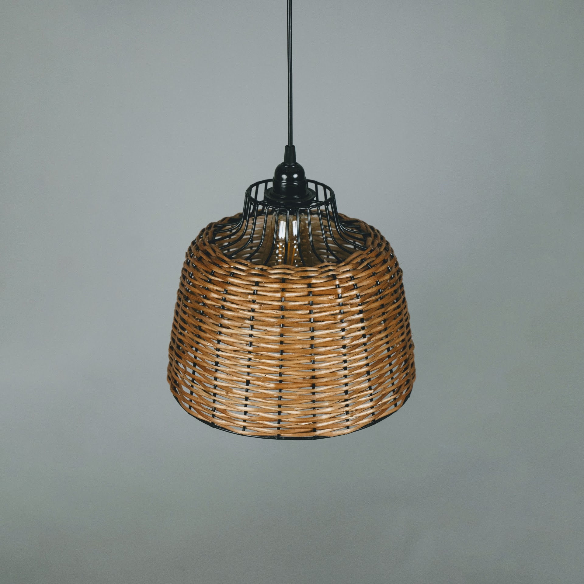 Willow Bamboo Ceiling Pendant Lamp Light Noble Japanese - Etsy