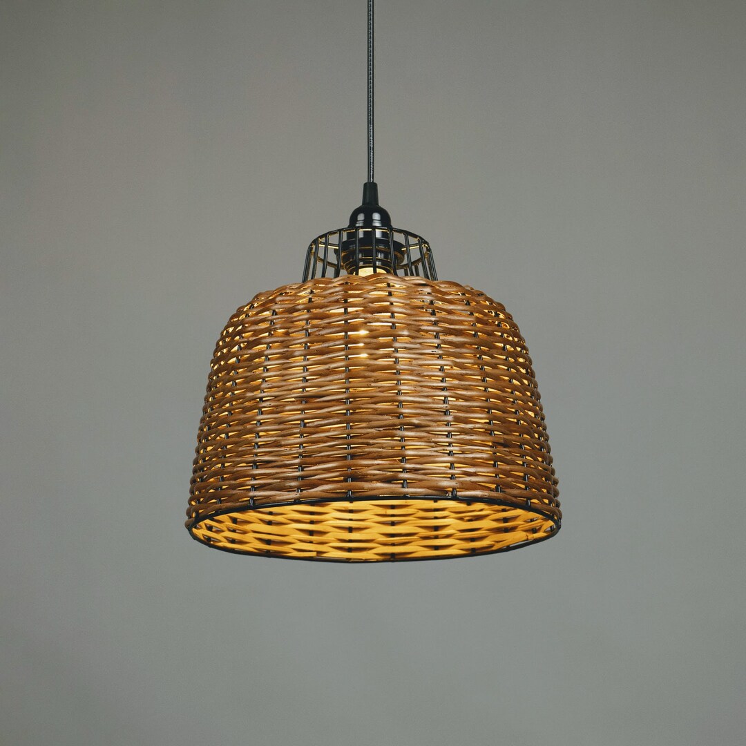 Willow Bamboo Ceiling Pendant Lamp Light Noble Japanese Minimal ...