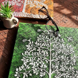 Handmade Indian Folk Art Warli Painting: Tree of Life Textured - Etsy