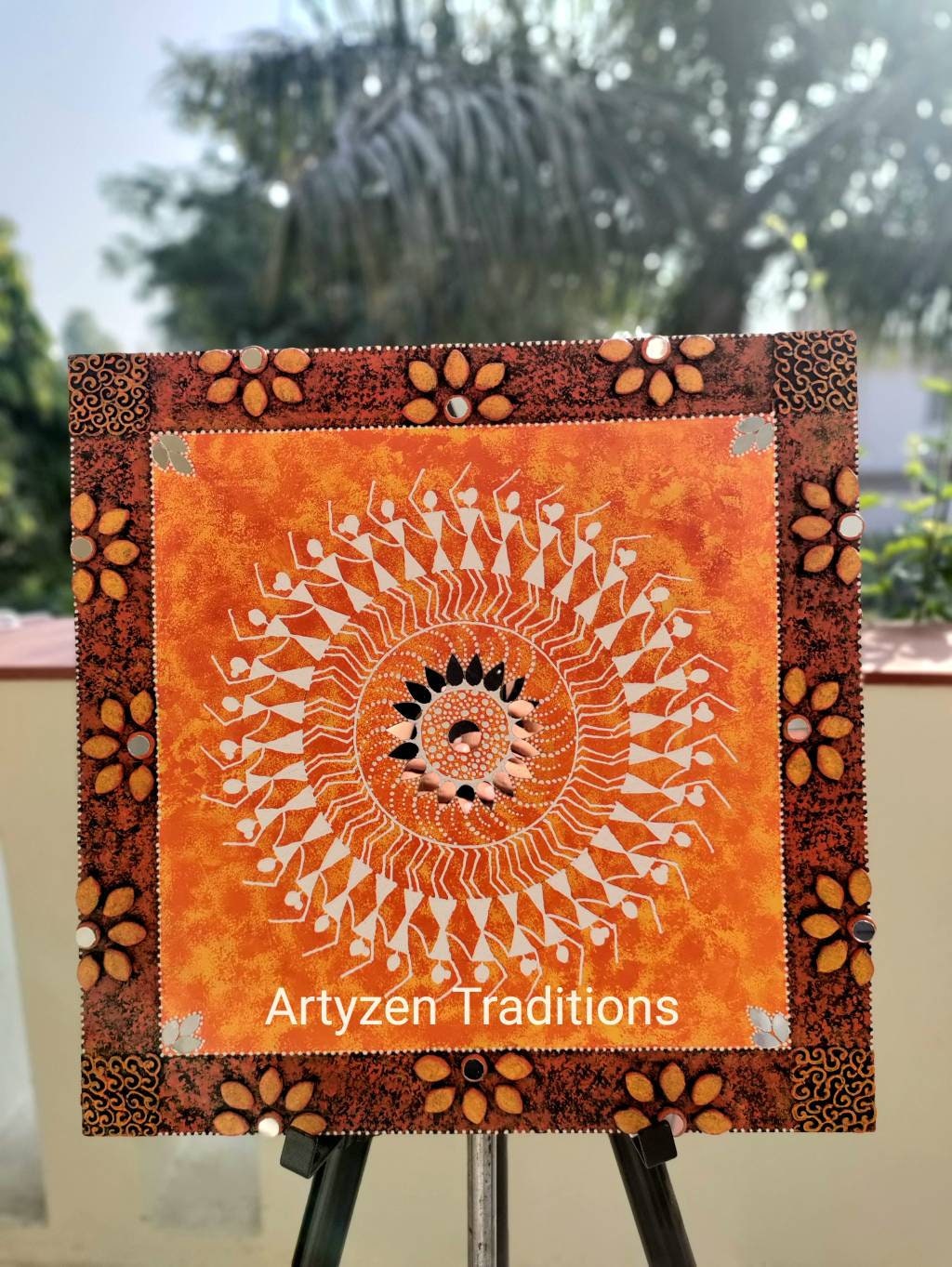 India Folk Warli Tribal Dance Painting With Lippan Art | Original ...