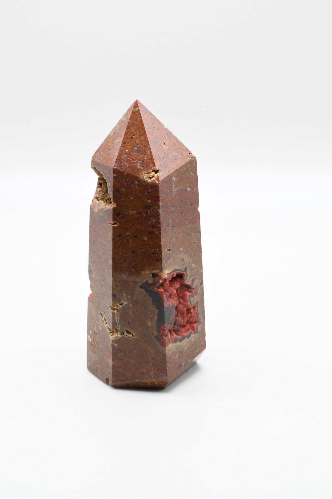 Crater Agate Tower / Red Fox Agate Tower / Volcanic Red Blood - Etsy