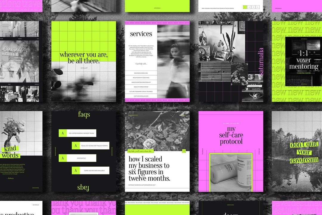 Instagram Coach Template for Canva Indesign Bold Retro Modern - Etsy