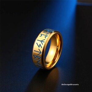 Viking Rune Ring Glow in the Dark Gold Silver Black - Etsy