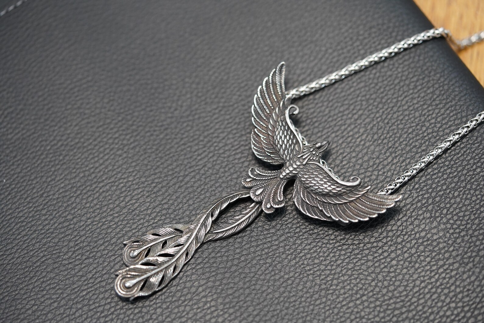 Rising Phoenix Pendant Necklace - Etsy