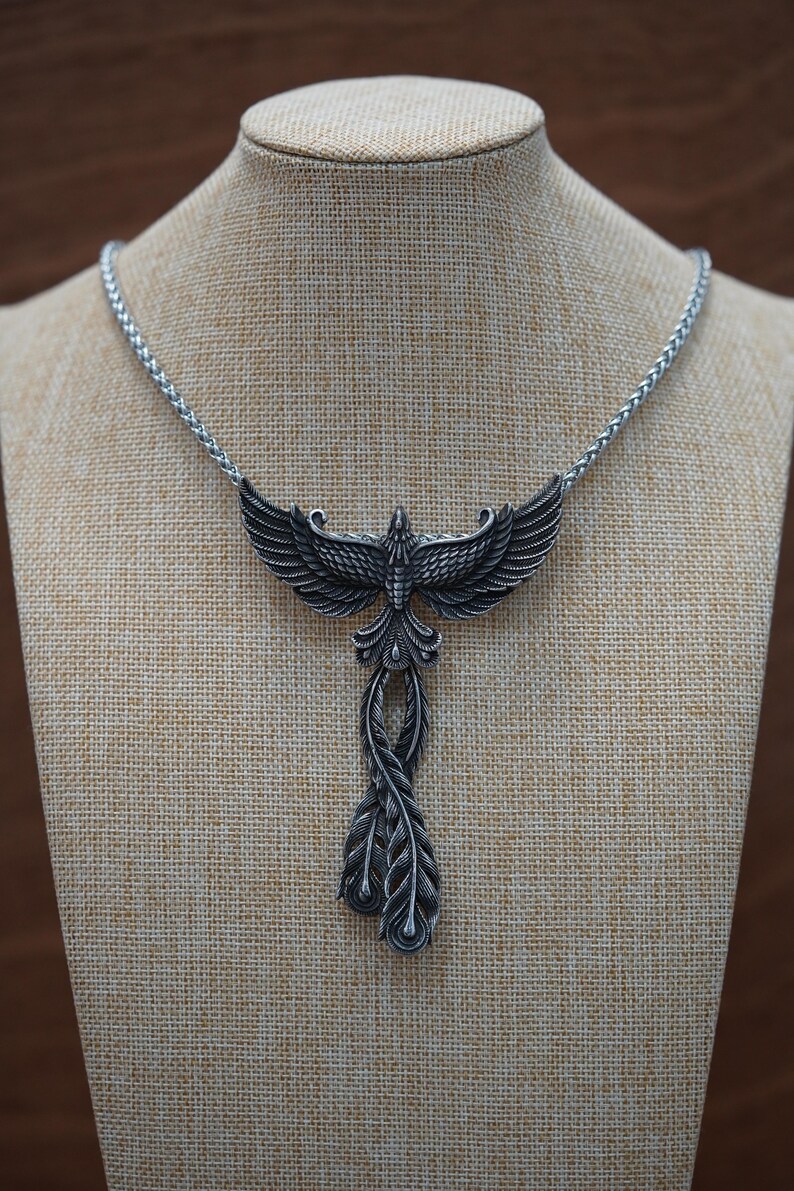 Rising Phoenix Pendant Necklace - Etsy