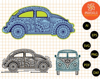 Vw Beetle Mandala Svg - Etsy