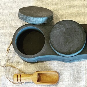 Concrete Spice Holder With Wooden Spoon. - Etsy